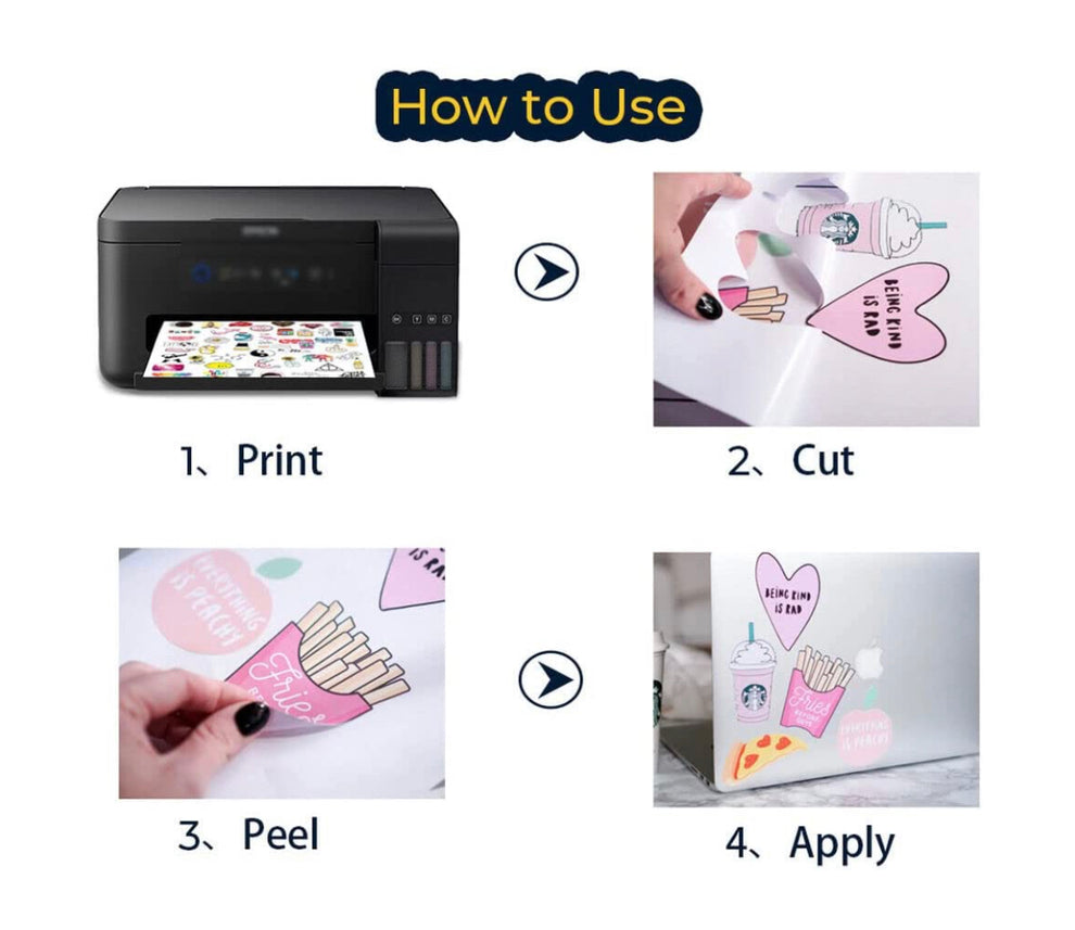 BOPP Printable Sticker Sheets - 8.5x14" – Hippie Hill Designs